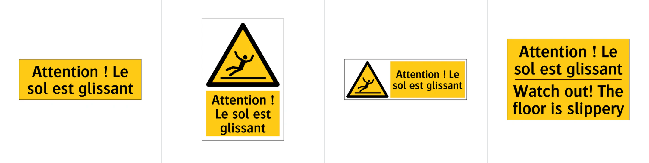 Panneaux d'avertissement