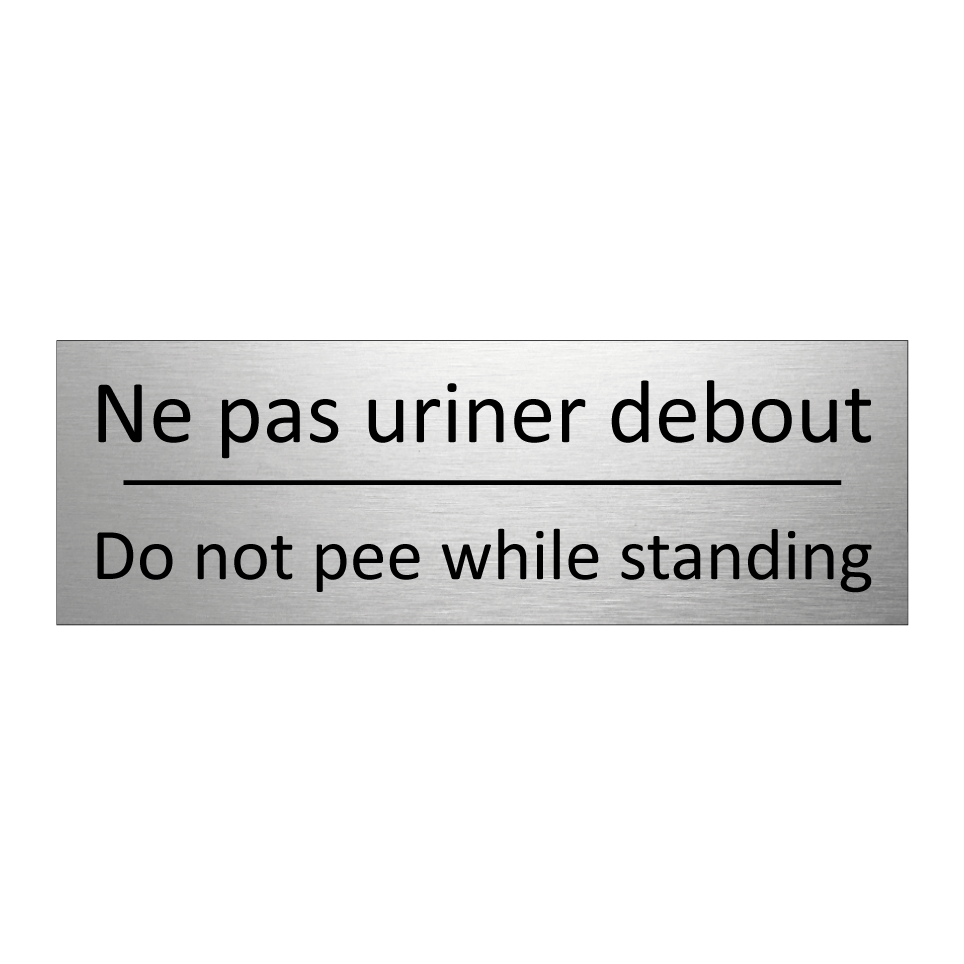 Ne pas uriner debout - Do not pee while standing Panneau | SignOnline ...